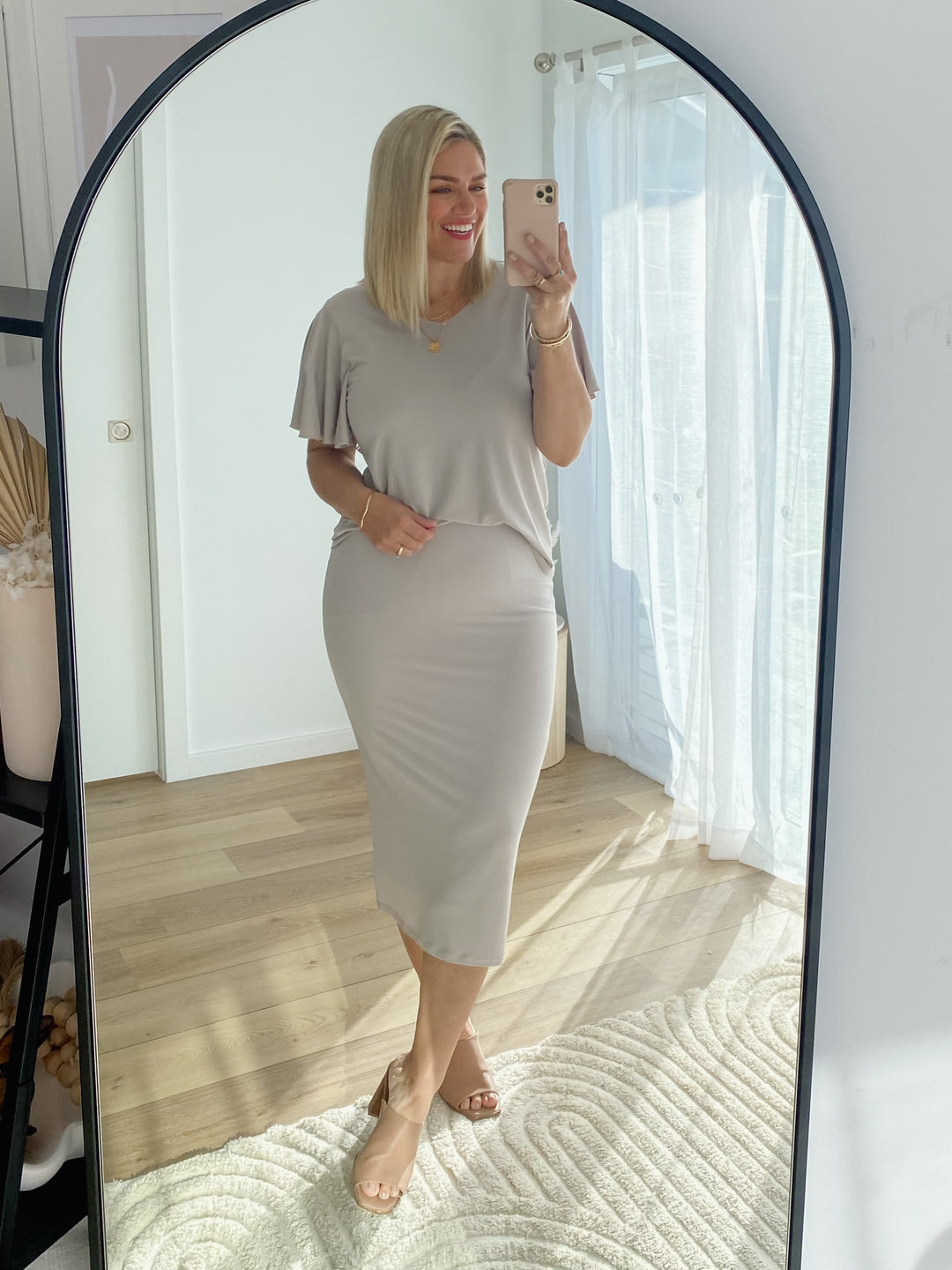Wing Jersey Reversible Flutter Top In Champagne Philosophy Australia