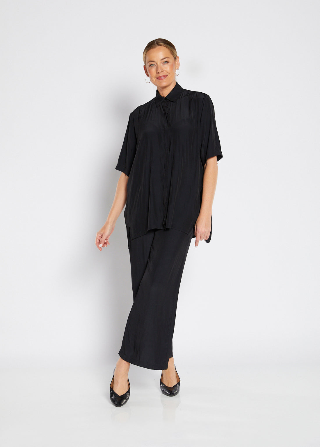 Falvey Lustre short sleeve shirt in black – Philosophy Australia