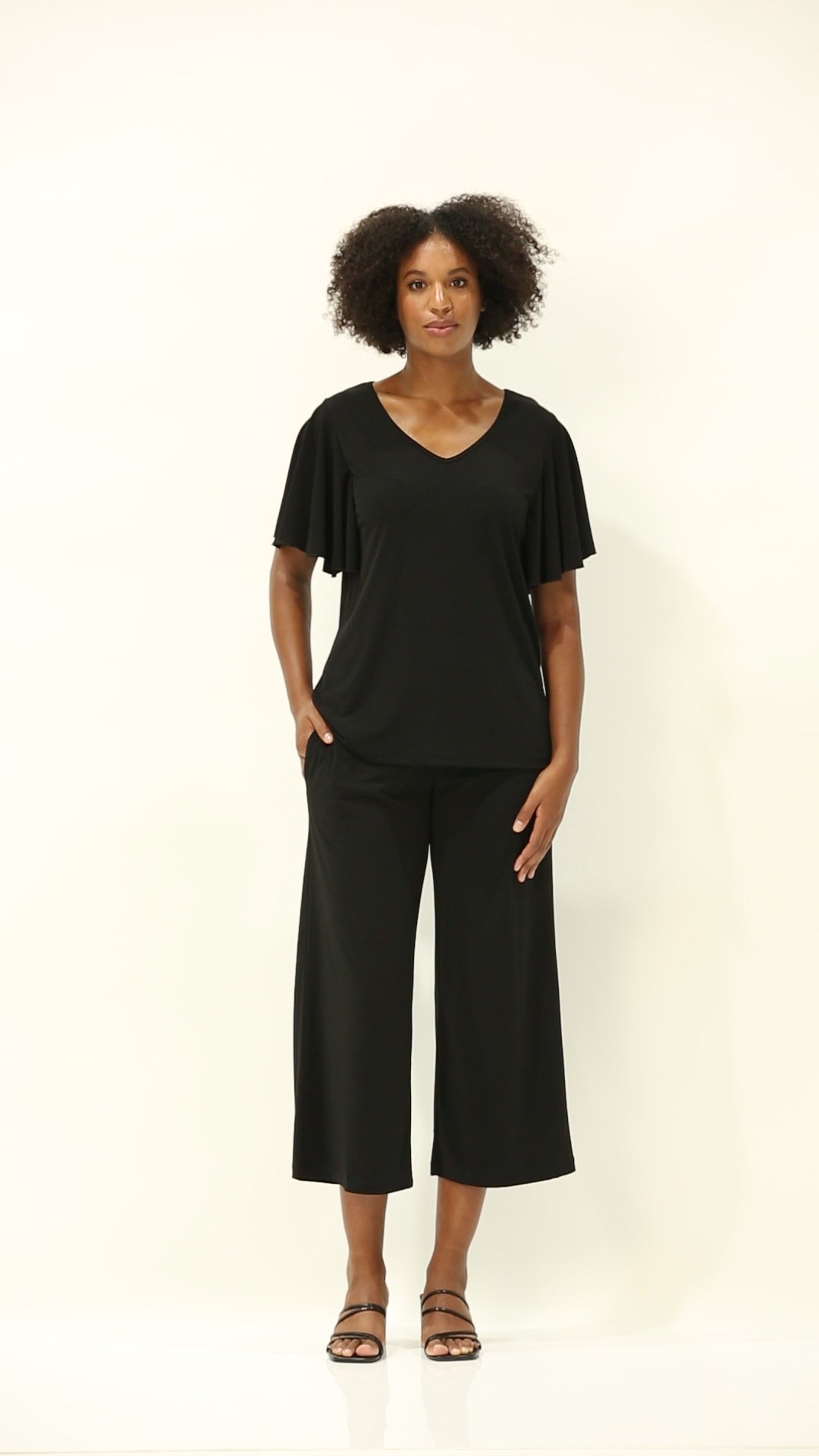 Wing Flutter Top In Black Philosophy Australia